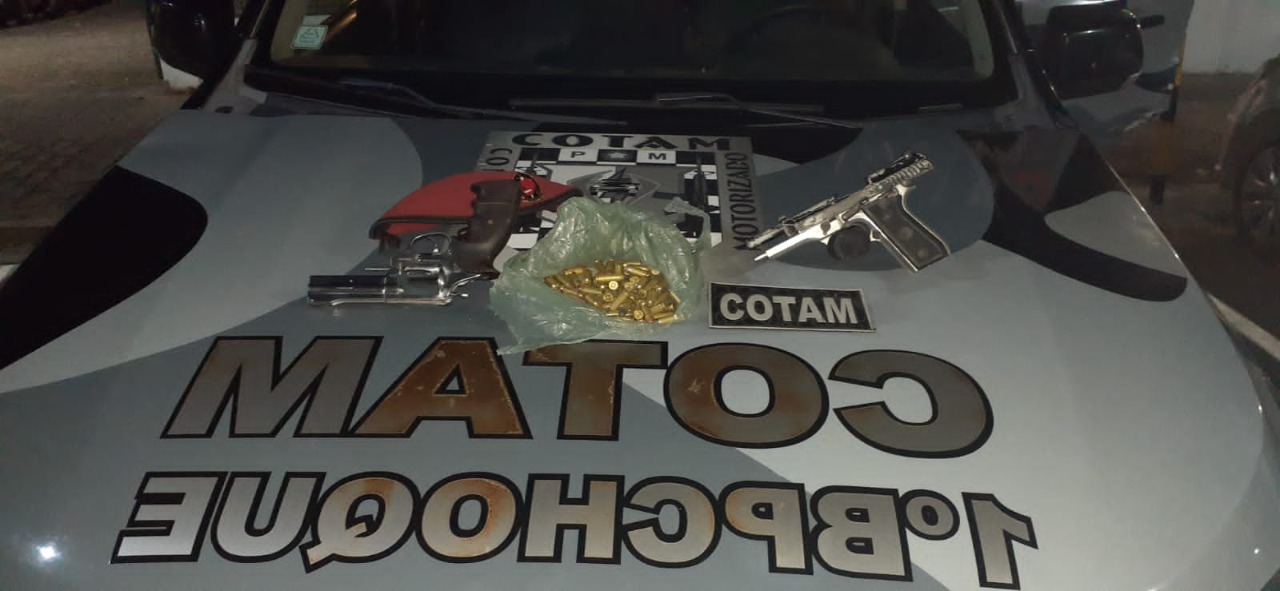 Ação Do Cotam Da Pmce Resulta Na Apreensão De Duas Armas De Fogo E